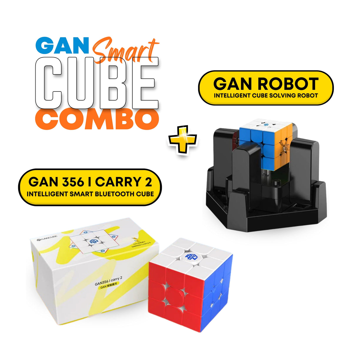 GAN Robot and GAN 356 i Carry 2 Smart Bluetooth Speed Cube Combo Pack – Cubuzzle