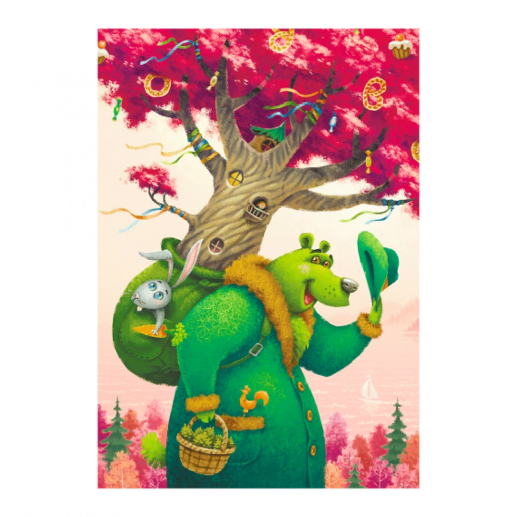 Davici Wooden Jigsaw Puzzle The Green Bear 18 X 25 Cm 80 Parts B Davici Wooden Jigsaw Puzzle The Green Bear 18 X 25 Cm 80 Parts B